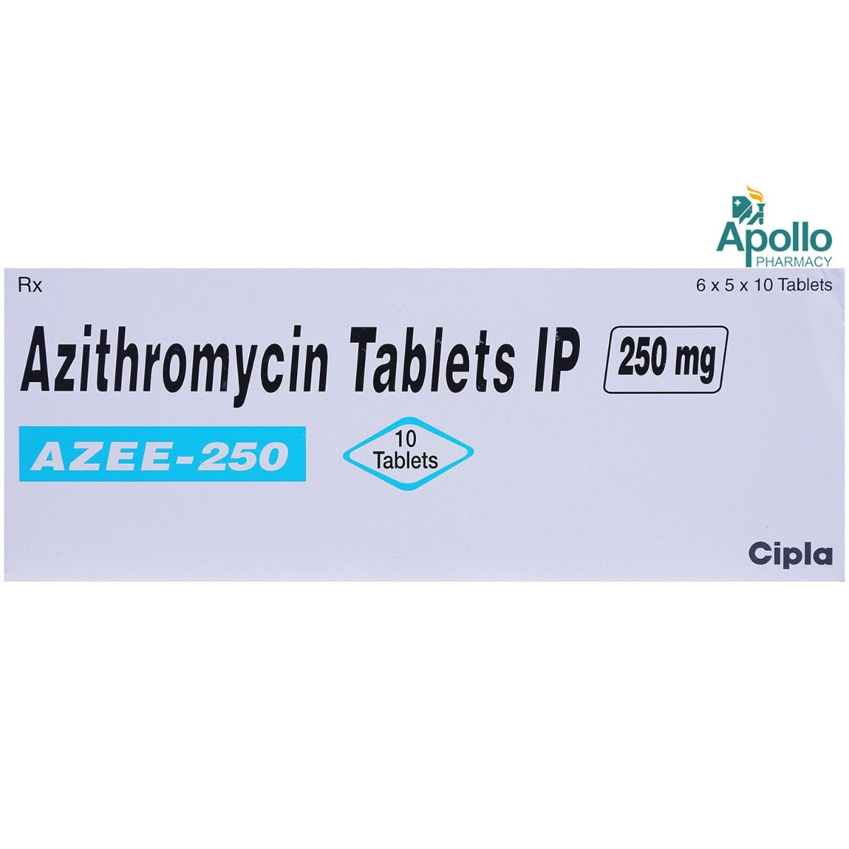 Azee-250 Tablet 10's Price, Uses, Side Effects, Composition - Apollo ...