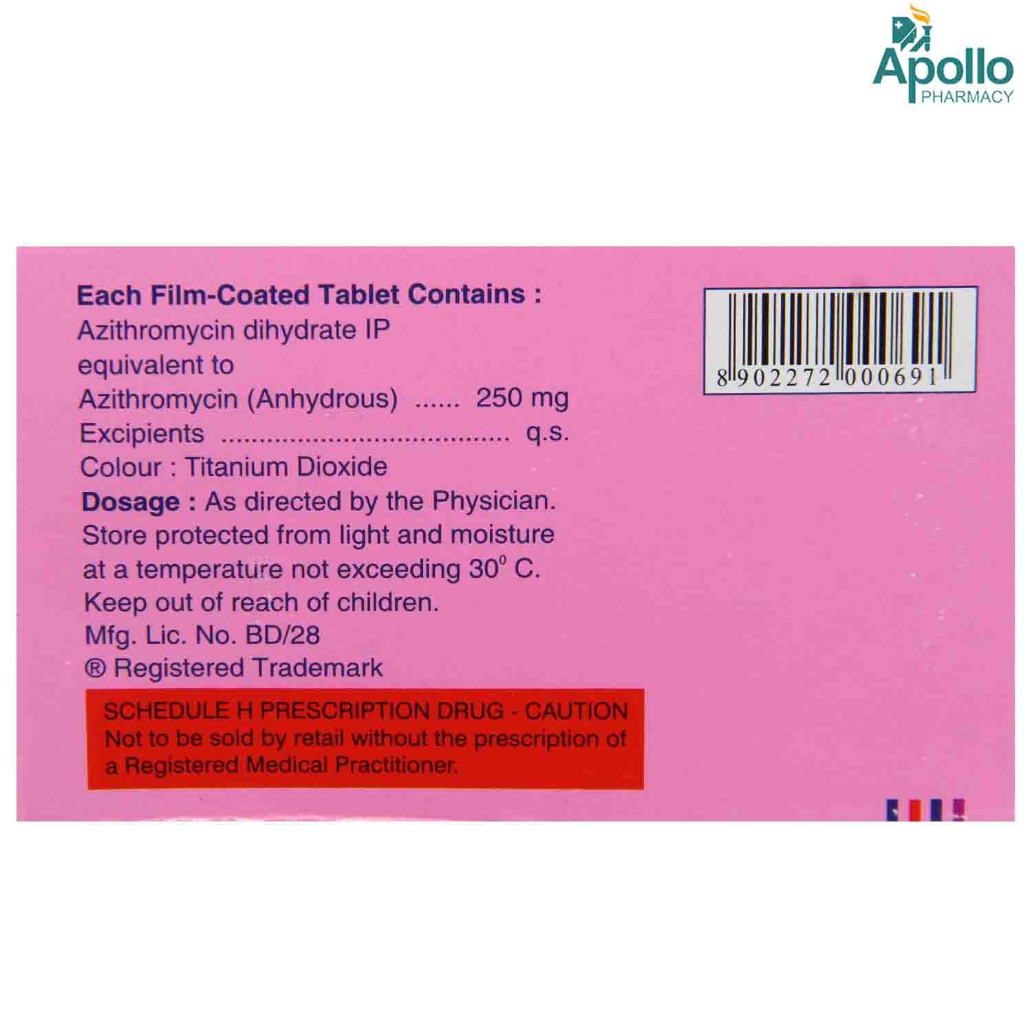 Azibest 250 mg Tablet 6's Price, Uses, Side Effects, Composition ...