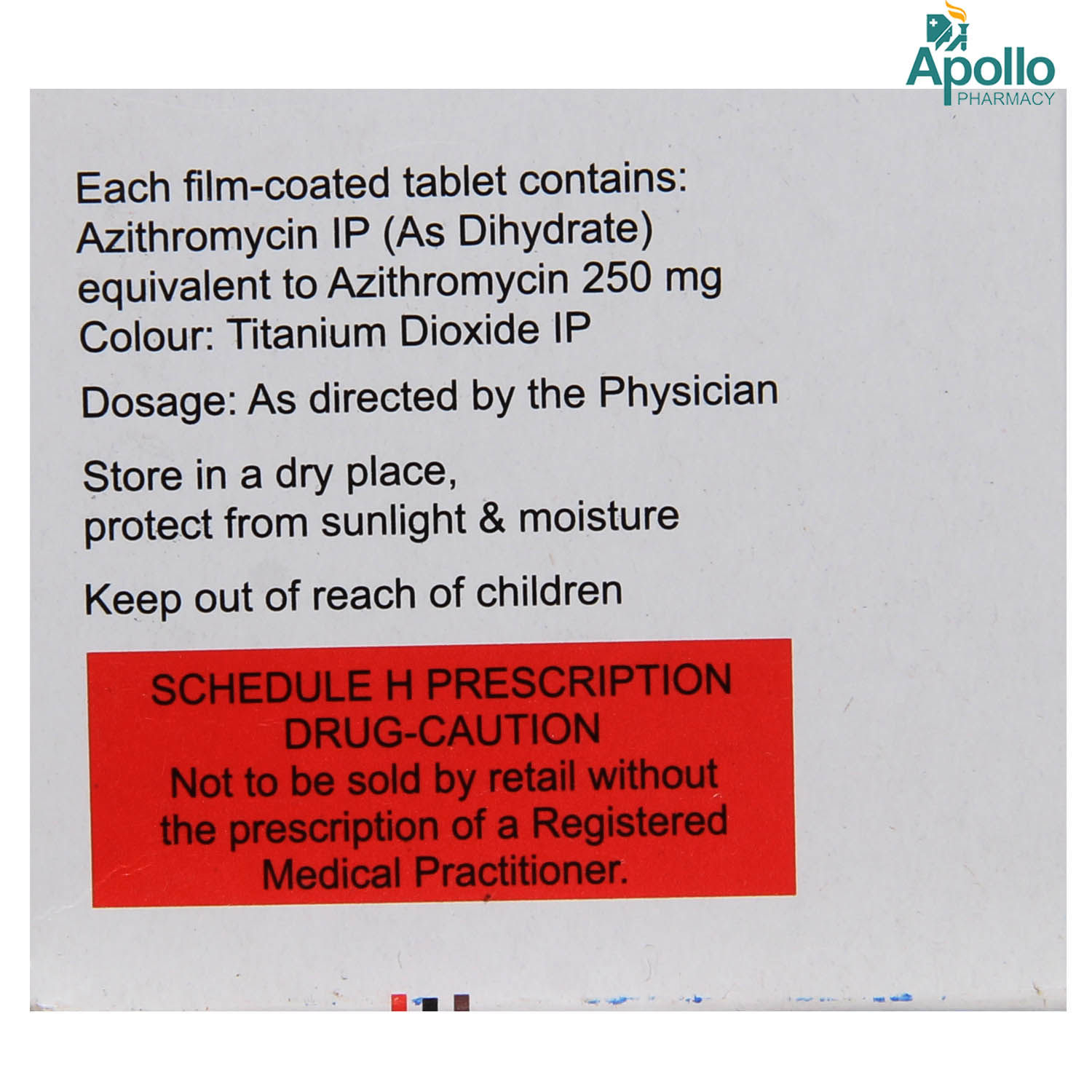Azifast 250 Tablet 6's Price, Uses, Side Effects, Composition - Apollo ...