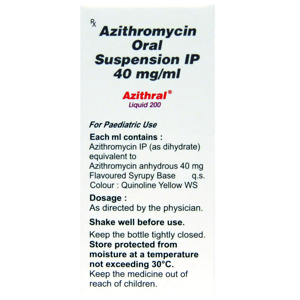 Azithral 200 Liquid 15 ml Price, Uses, Side Effects, Composition ...