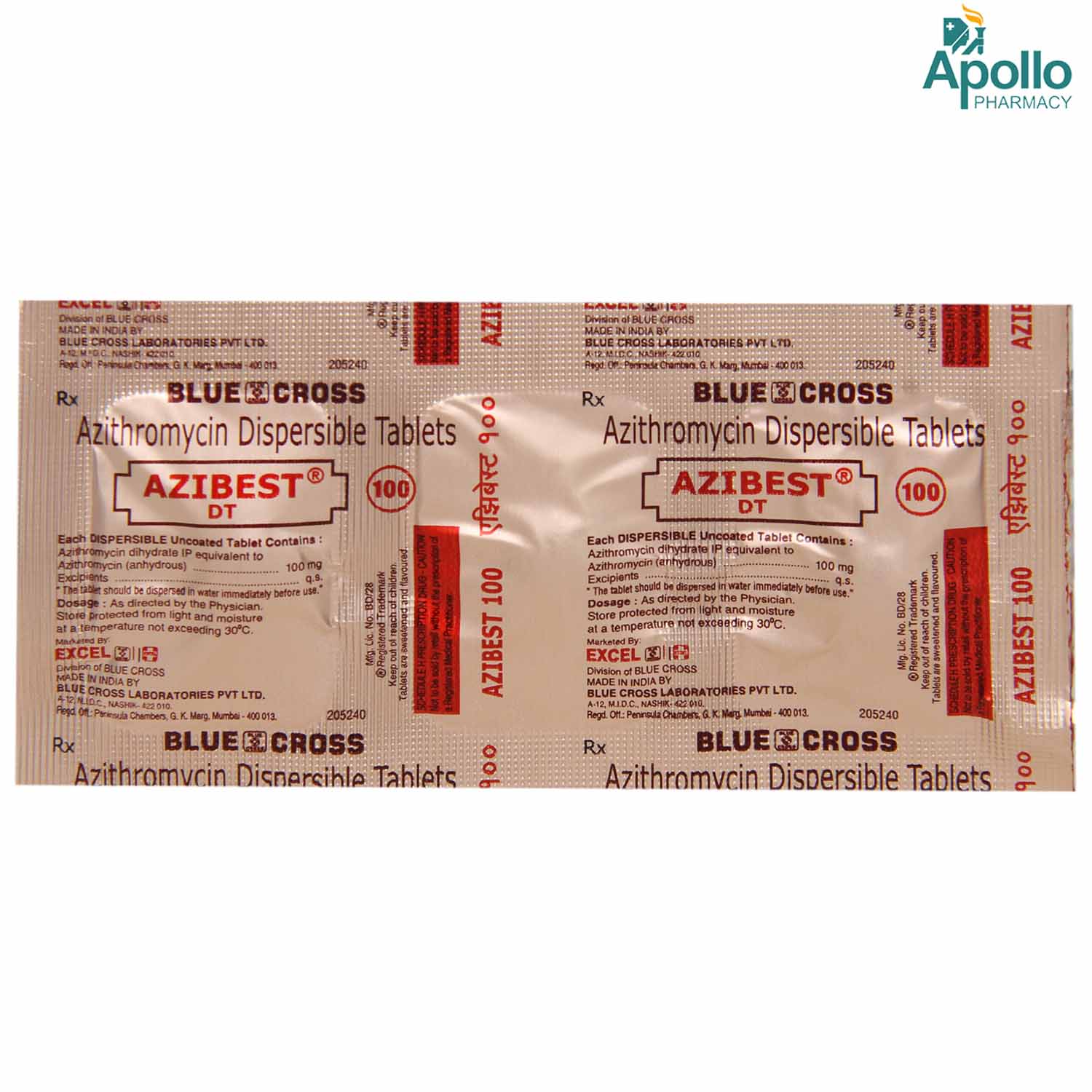 Azibest DT 100 mg Tablet 3's Price, Uses, Side Effects, Composition ...