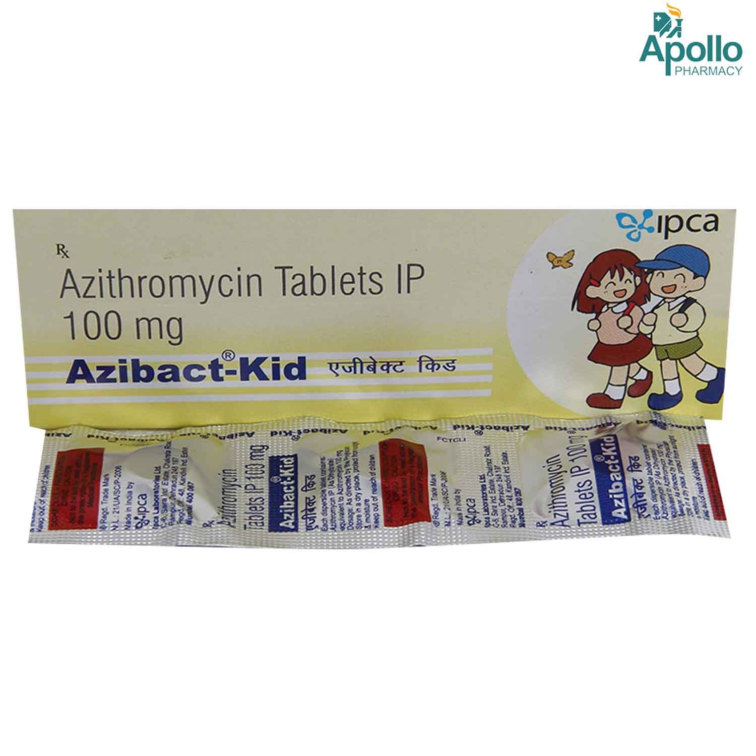 Azibact Kid 100 mg Tablet 3's Price, Uses, Side Effects, Composition ...