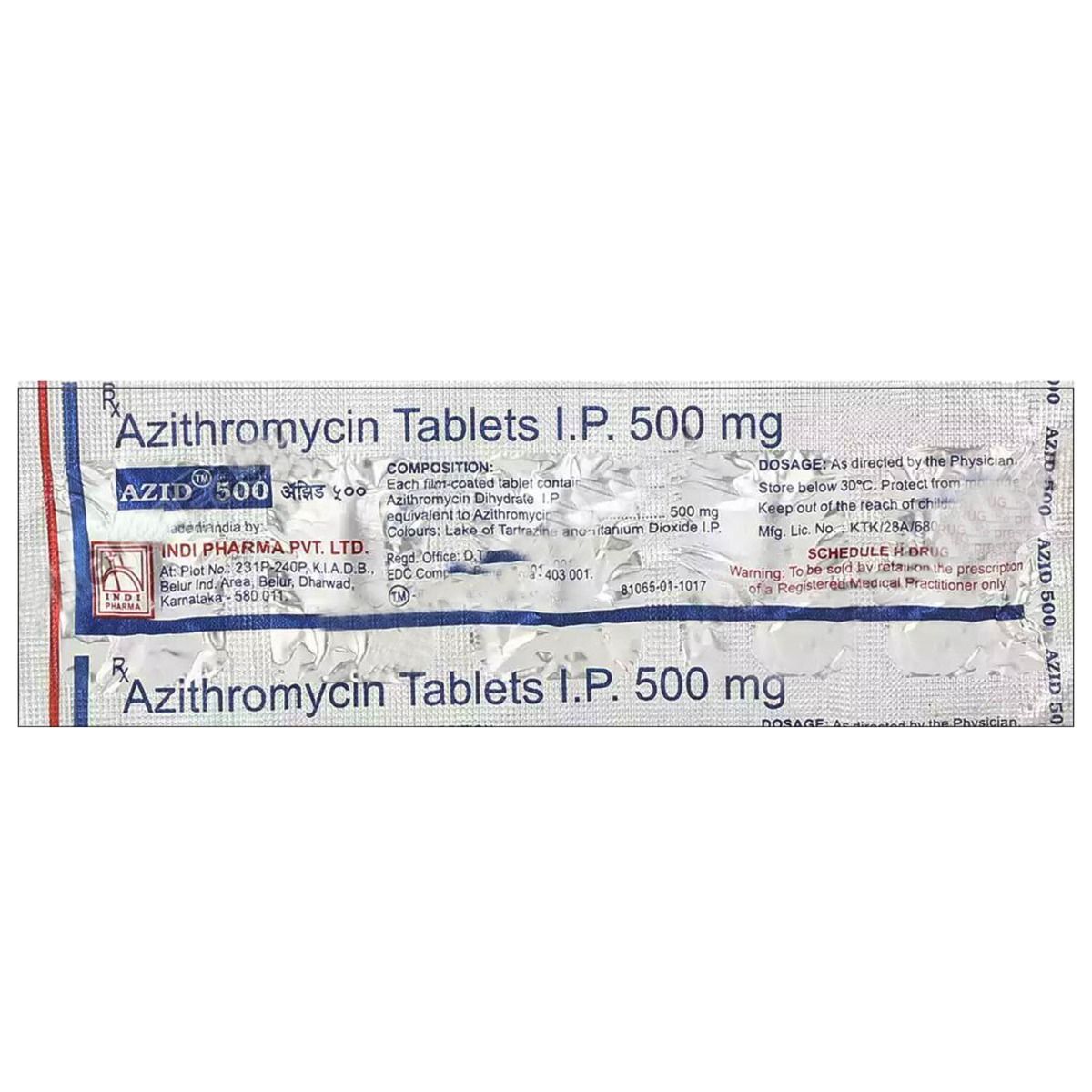 Azid 500 Tablet 5's Price, Uses, Side Effects, Composition - Apollo ...