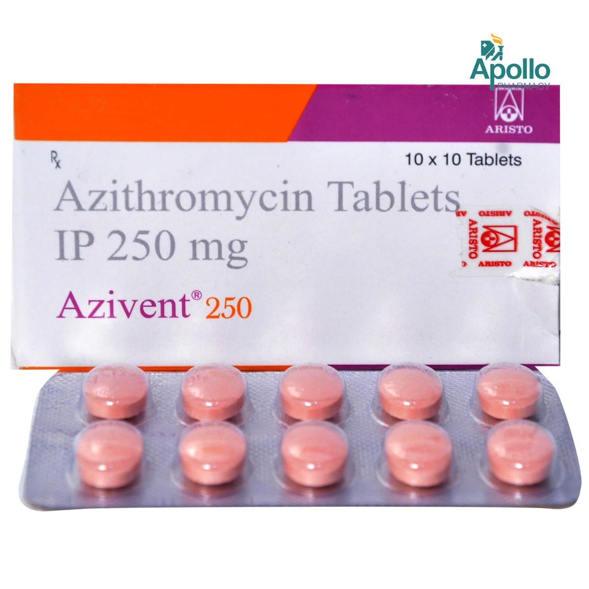 Azivent 250 Tablet 10's Price, Uses, Side Effects, Composition - Apollo ...