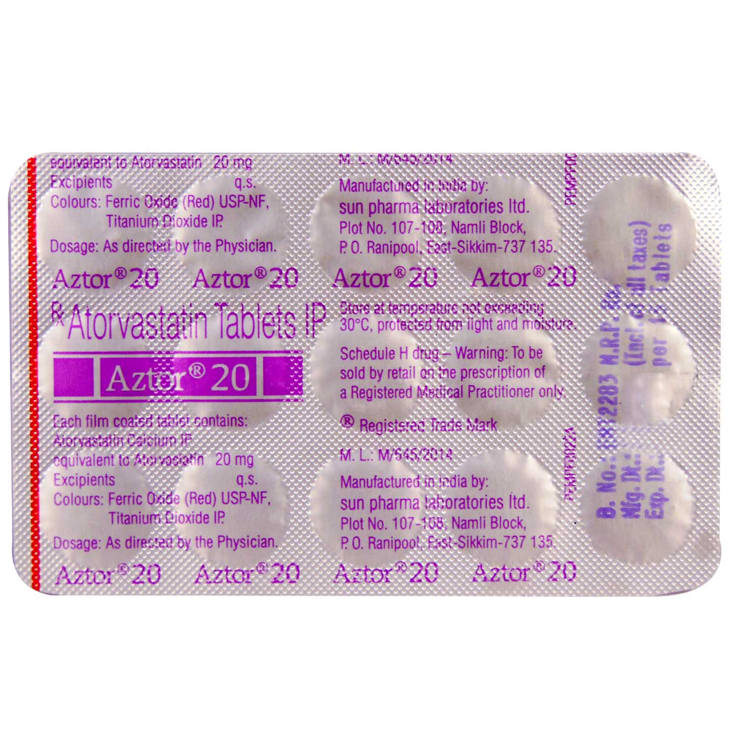 AZTOR 20MG TABLET Price, Uses, Side Effects, Composition - Apollo Pharmacy