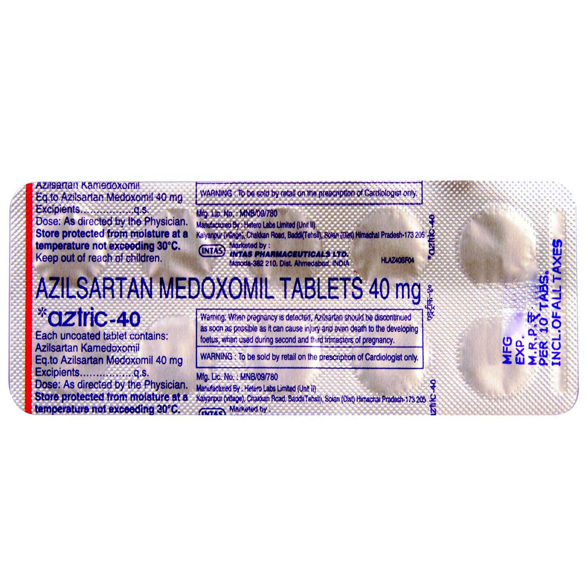 Aztric-40 Tablet 10's Price, Uses, Side Effects, Composition - Apollo ...
