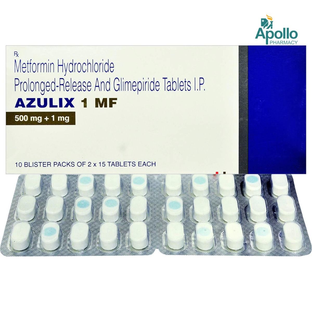 Azulix 1 MF Tablet 15's Price, Uses, Side Effects, Composition - Apollo ...