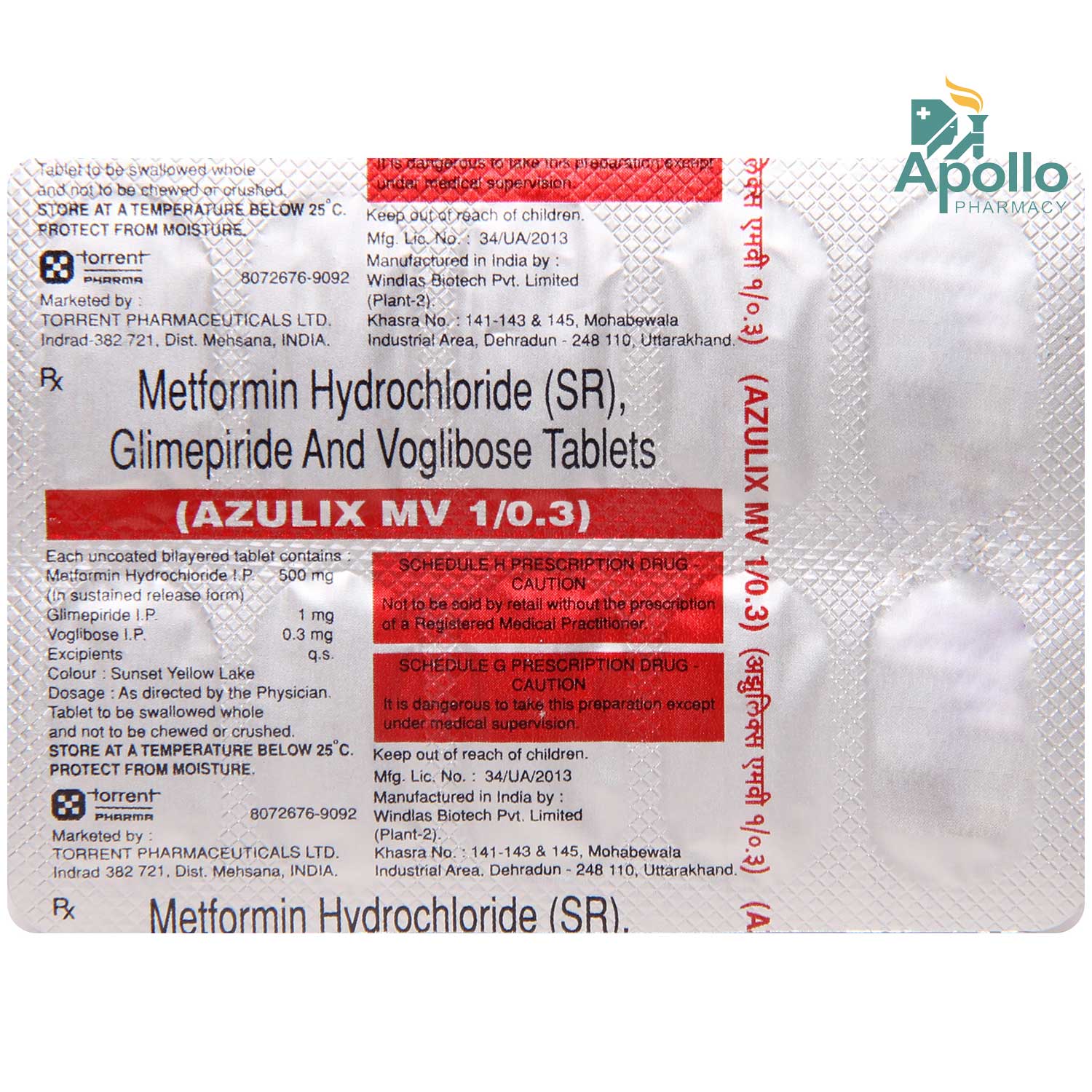 Azulix Mv 1/0.3mg Tablet 10's Price, Uses, Side Effects, Composition ...