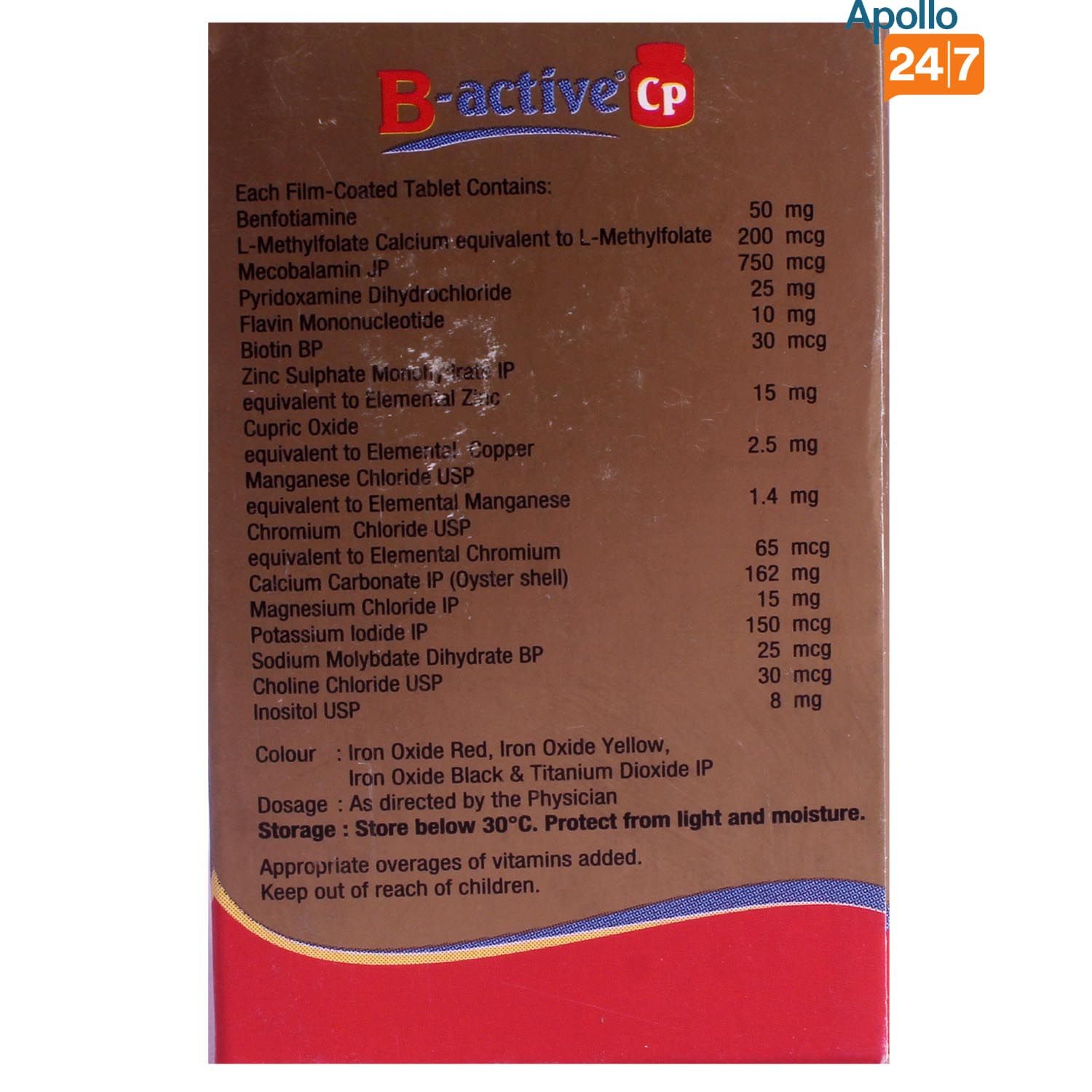 B-Active Cp Tablet 1's Price, Uses, Side Effects, Composition - Apollo ...