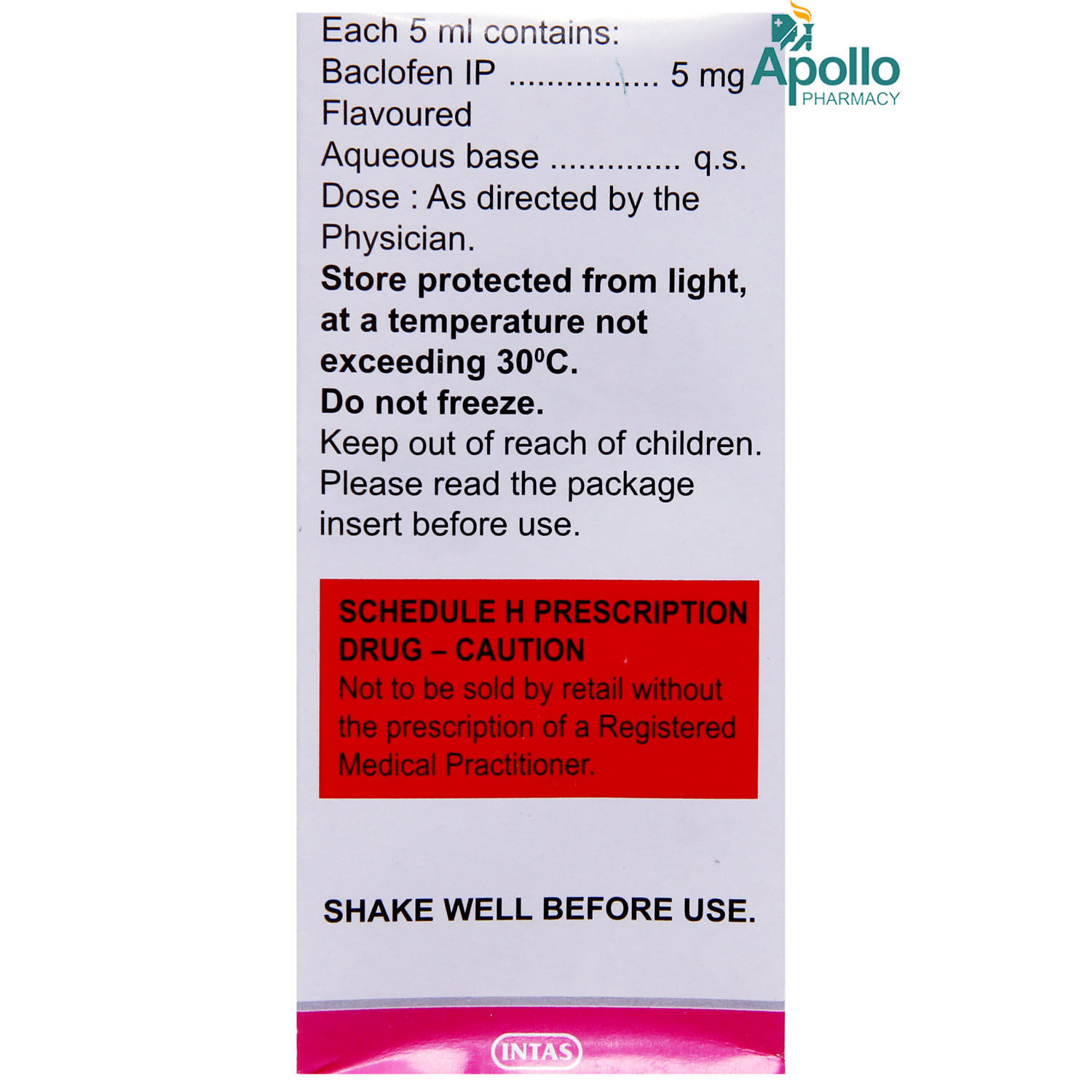 BACLOF LIQUID 100ML Price, Uses, Side Effects, Composition - Apollo ...