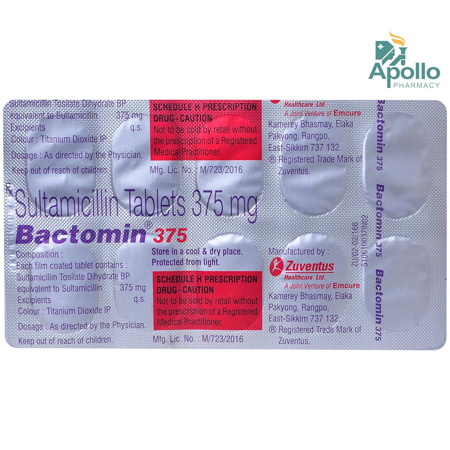 Bactomin 375 Tablet 10's Price, Uses, Side Effects, Composition ...