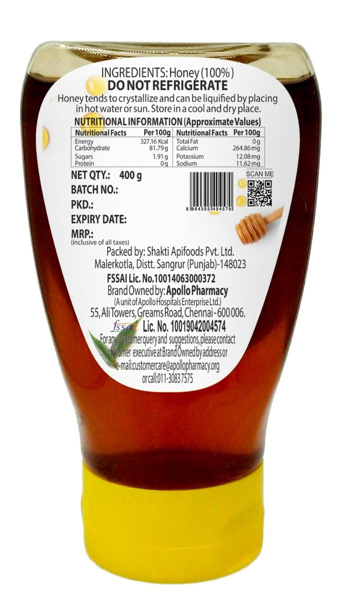 Apollo Life Honey, 400 gm Price, Uses, Side Effects, Composition ...