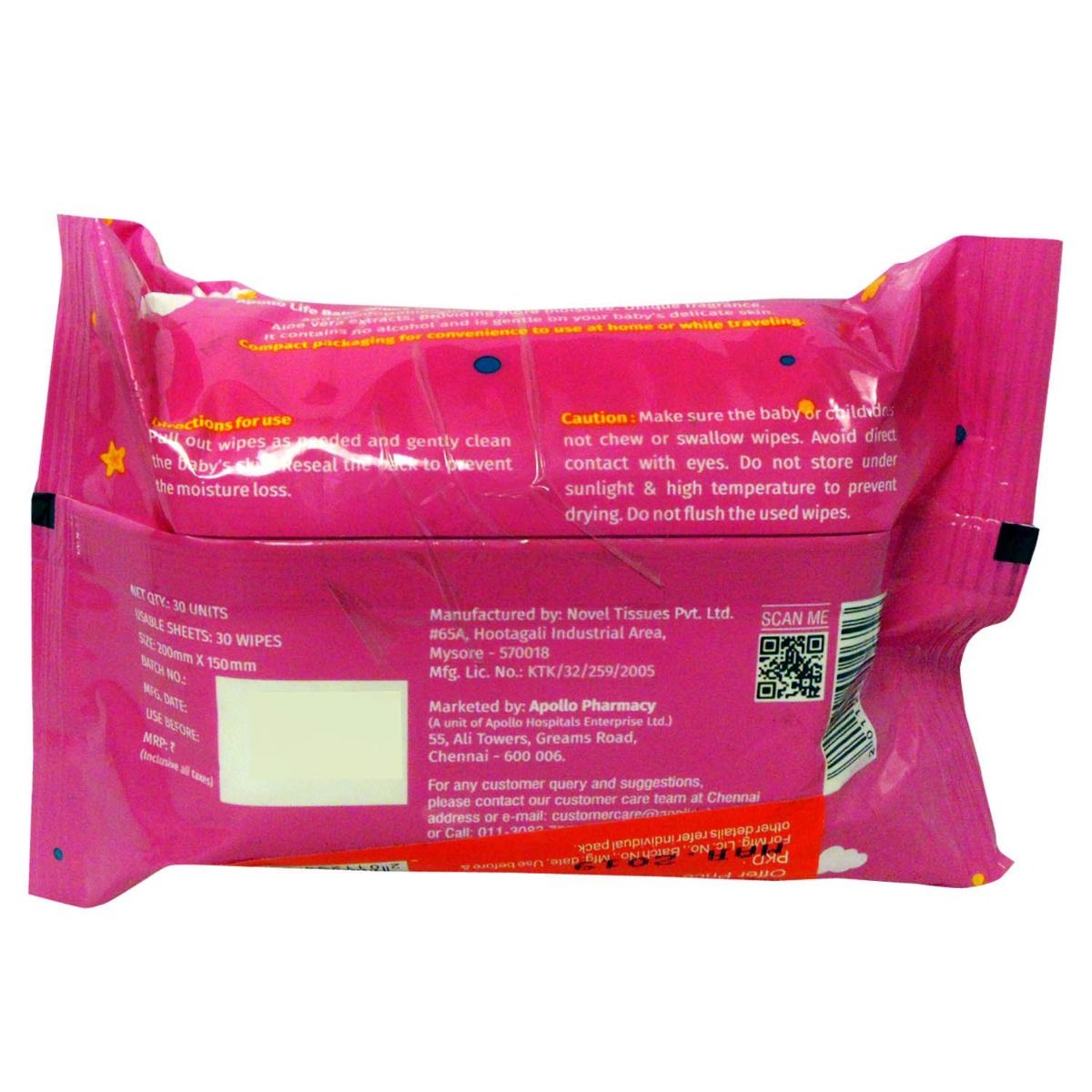 Apollo Life Baby Wipes Promo Pack, 1 Count Price, Uses, Side Effects ...