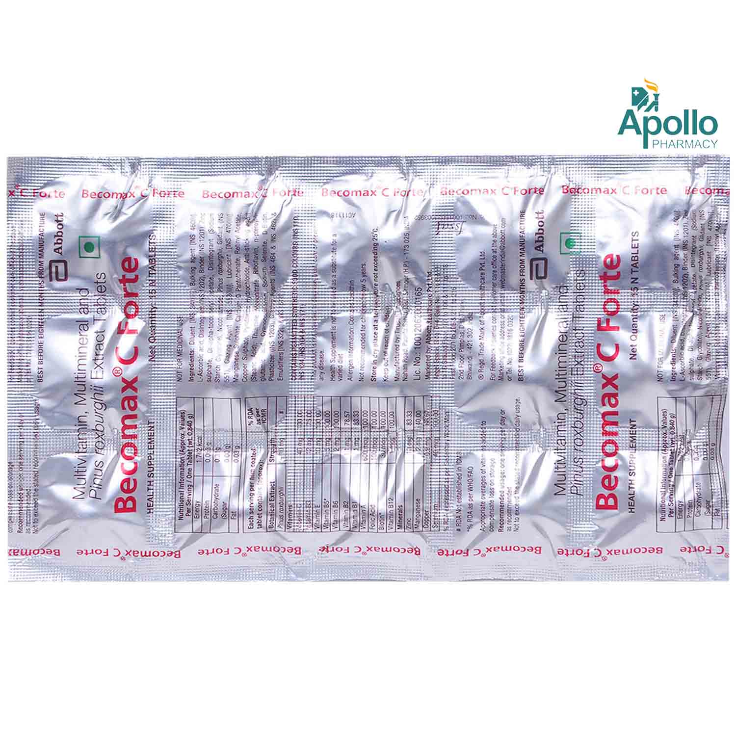 Becomax C Forte Tablet 15s Price, Uses, Side Effects, Composition ...