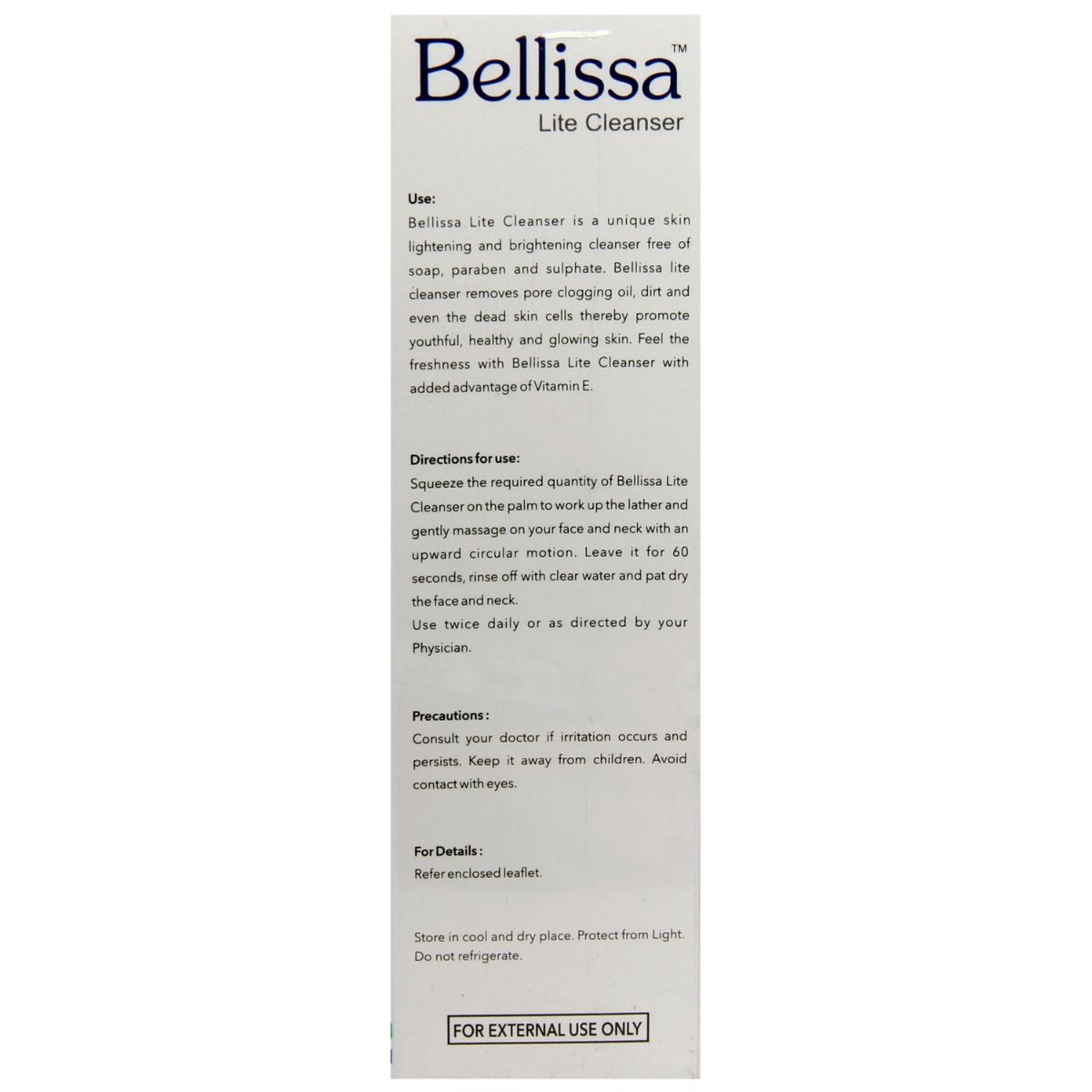 Bellissa Lite Cleanser 60 gm Price, Uses, Side Effects, Composition ...