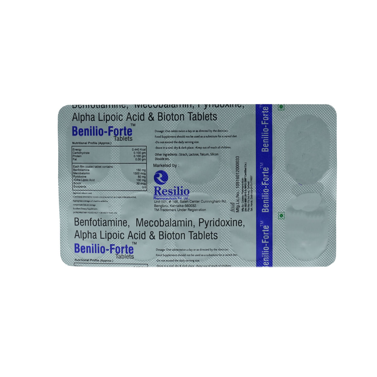 Benilio Forte Tablet 10's Price, Uses, Side Effects, Composition ...