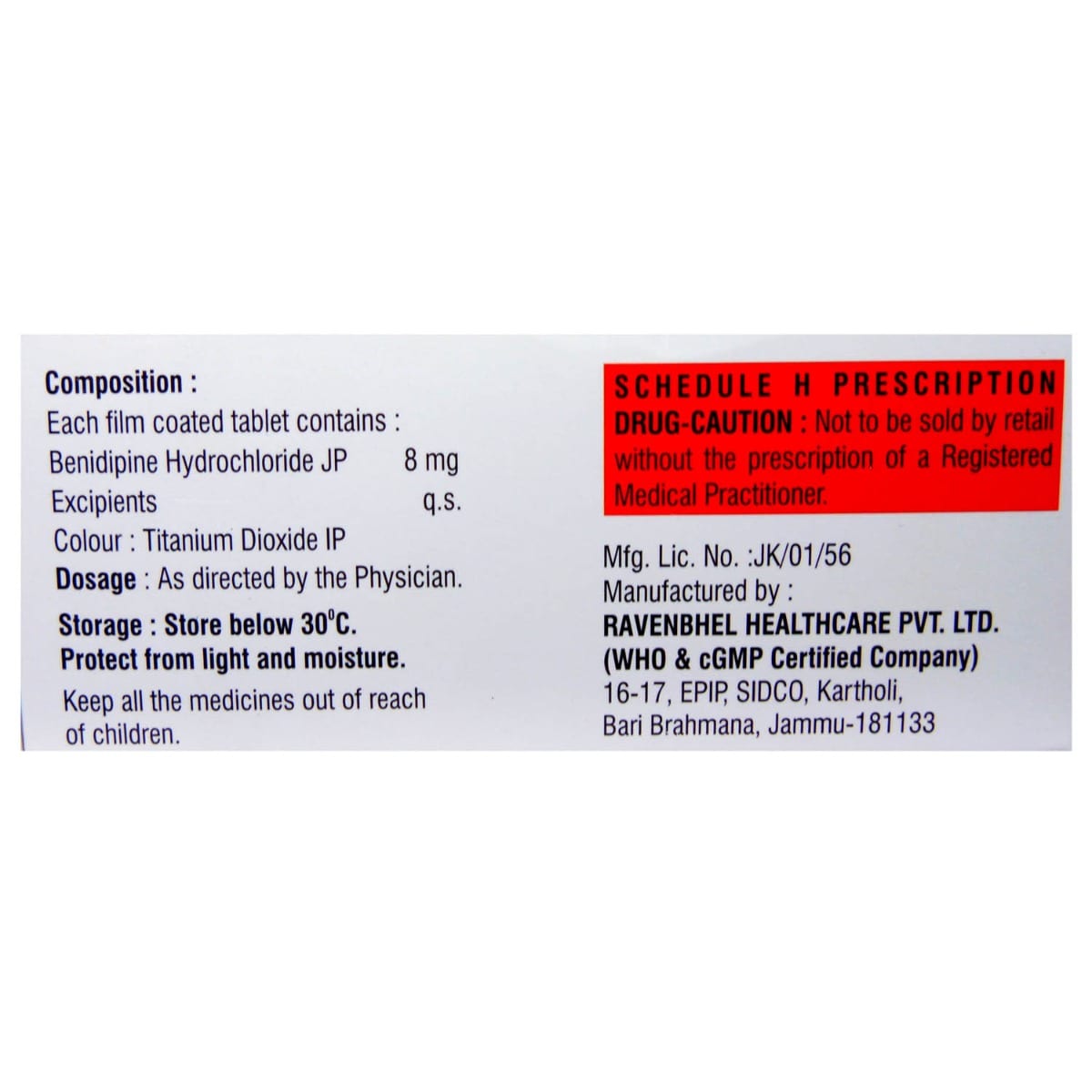Benidin 8 Tablet 15's Price, Uses, Side Effects, Composition - Apollo ...