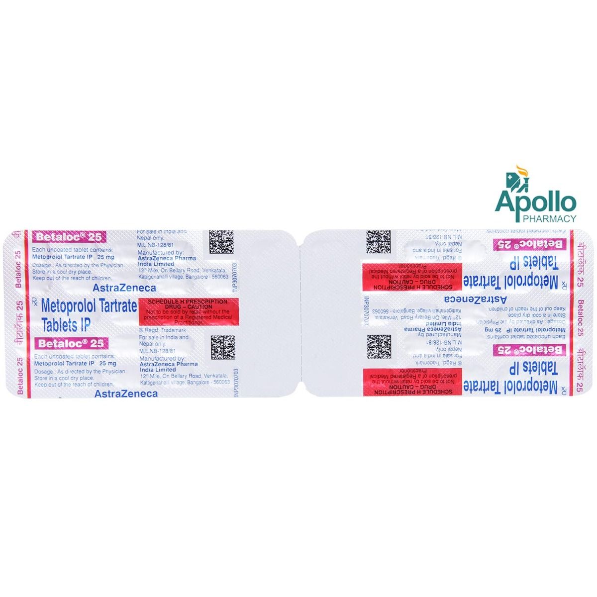 Betaloc 25 mg Tablet 30's Price, Uses, Side Effects, Composition ...