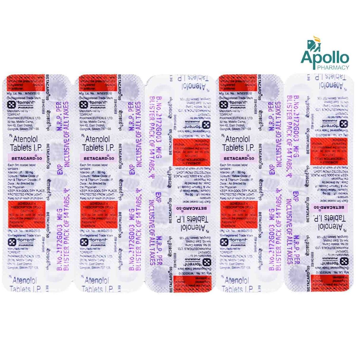 Betacard-50 Tablet 14's Price, Uses, Side Effects, Composition - Apollo ...