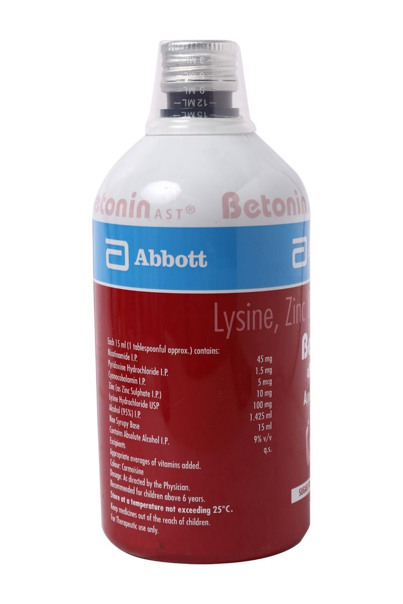 Betonin AST Syrup 400 ml Price, Uses, Side Effects, Composition ...