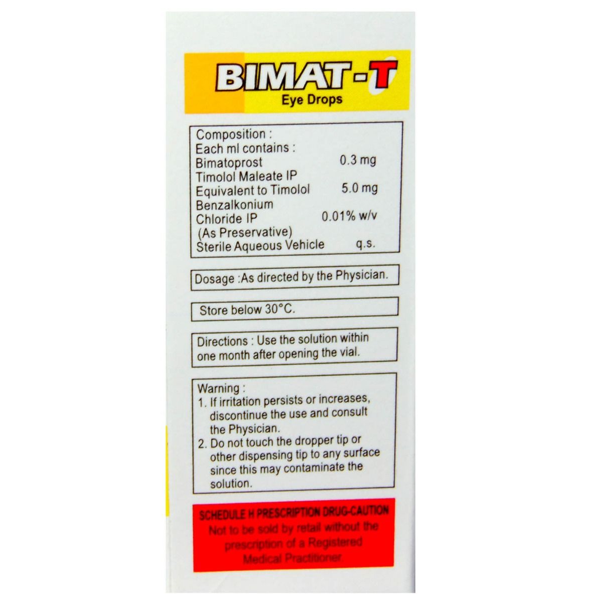 Bimat T Eye Drops 3 ml Price, Uses, Side Effects, Composition - Apollo ...