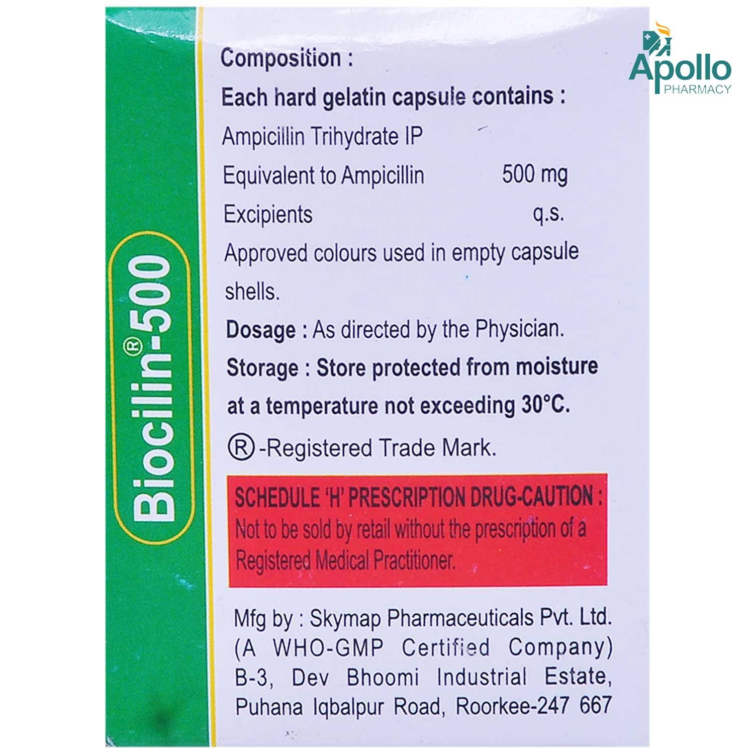 BIOCILIN 500MG TABLET Price, Uses, Side Effects, Composition - Apollo ...
