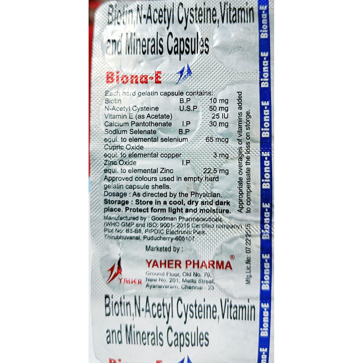 Biona-E Capsule 10's Price, Uses, Side Effects, Composition - Apollo ...