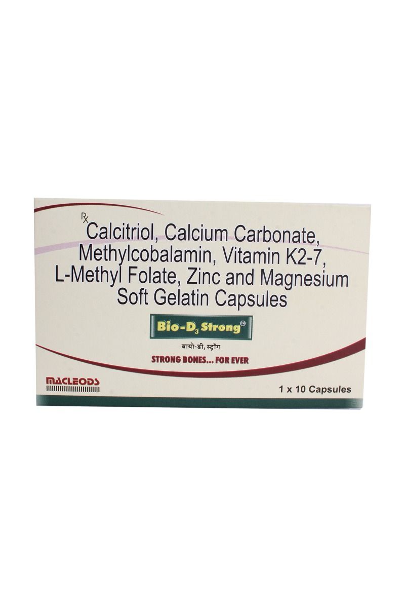 Bio-D3 Strong Capsule 10's Price, Uses, Side Effects, Composition ...