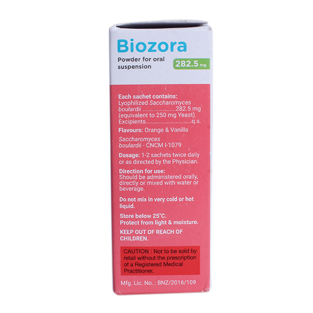 Biozora 282.5 mg Orange & Vanilla Gluten Free Powder 0.84 gm Price ...