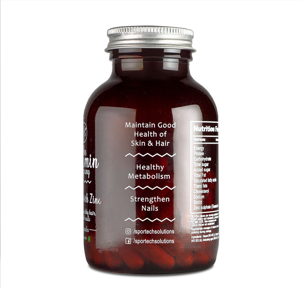 The Vitamin Company Biotin with Zinc, 60 Capsules Price, Uses, Side ...