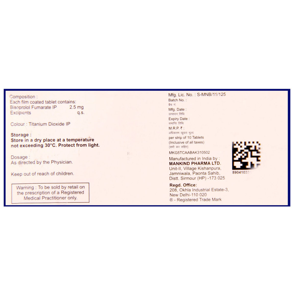 Bisoheart-2.5 Tablet 10's Price, Uses, Side Effects, Composition ...