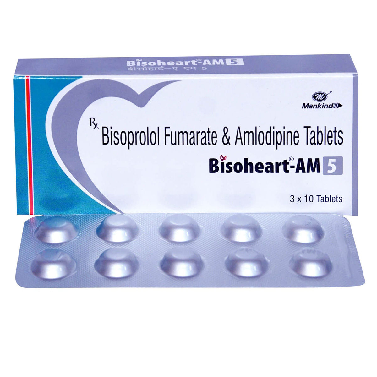 Bisoheart AM 5 Tablet 10's Price, Uses, Side Effects, Composition ...