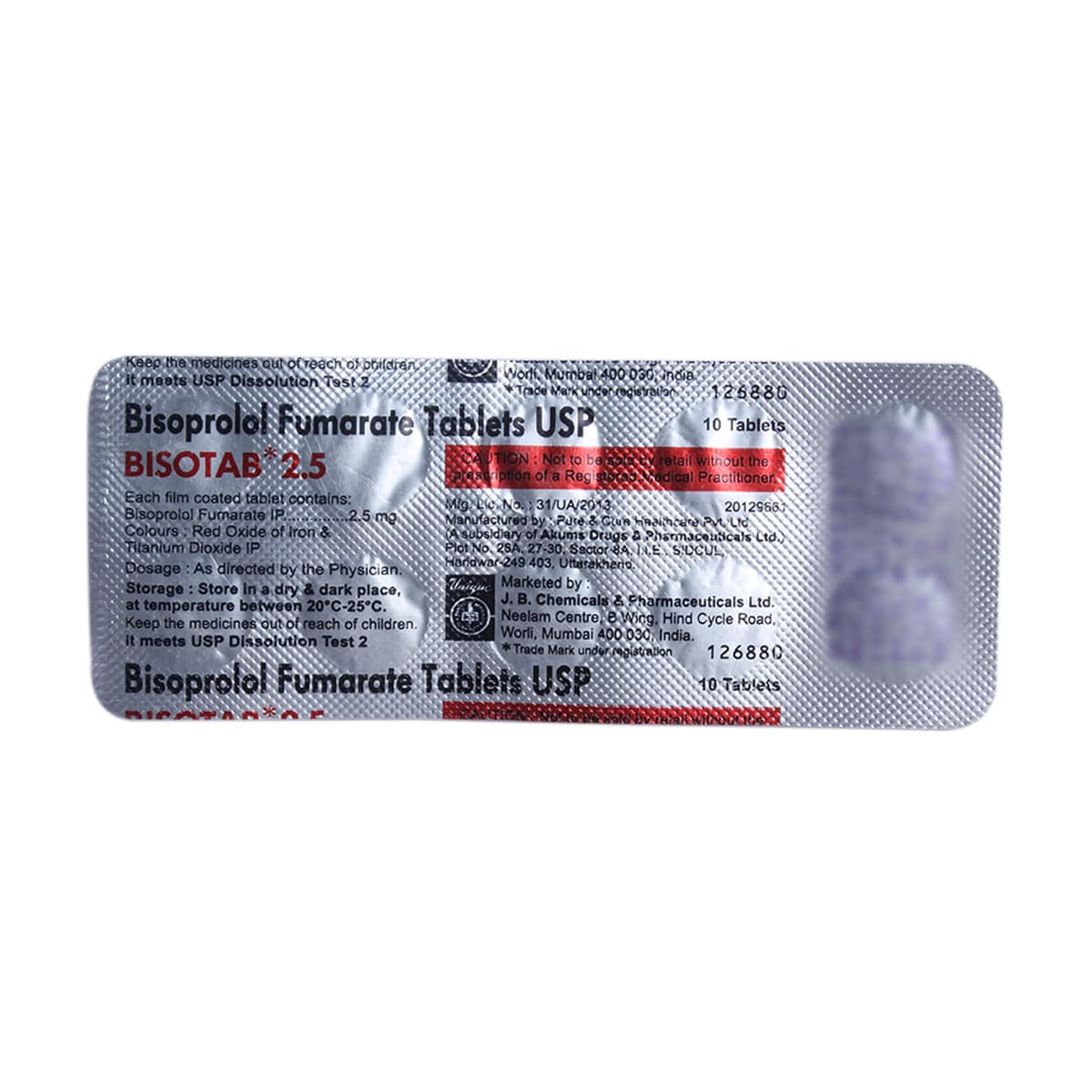 Bisotab 2.5 Tablet 10's Price, Uses, Side Effects, Composition - Apollo ...