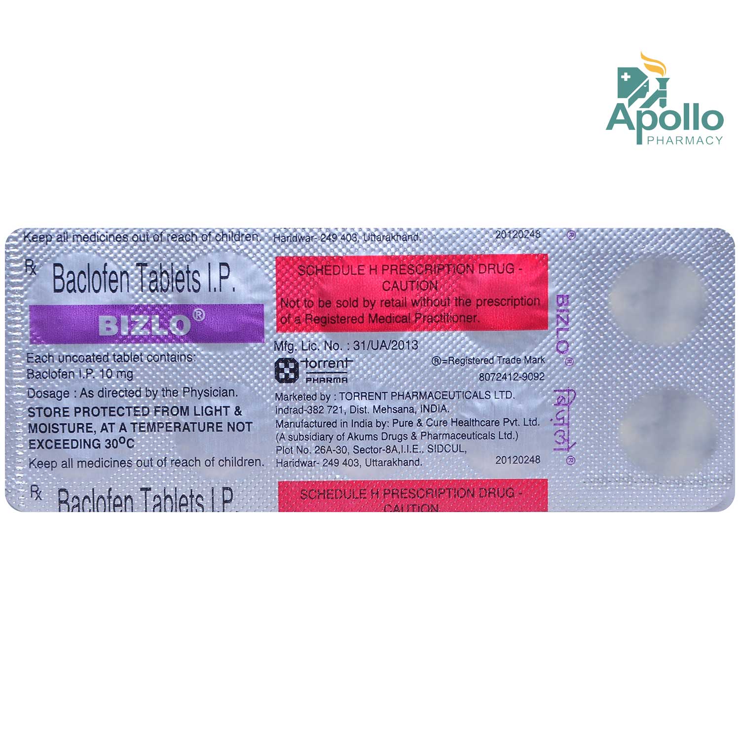 Bizlo Tablet 10's Price, Uses, Side Effects, Composition - Apollo Pharmacy