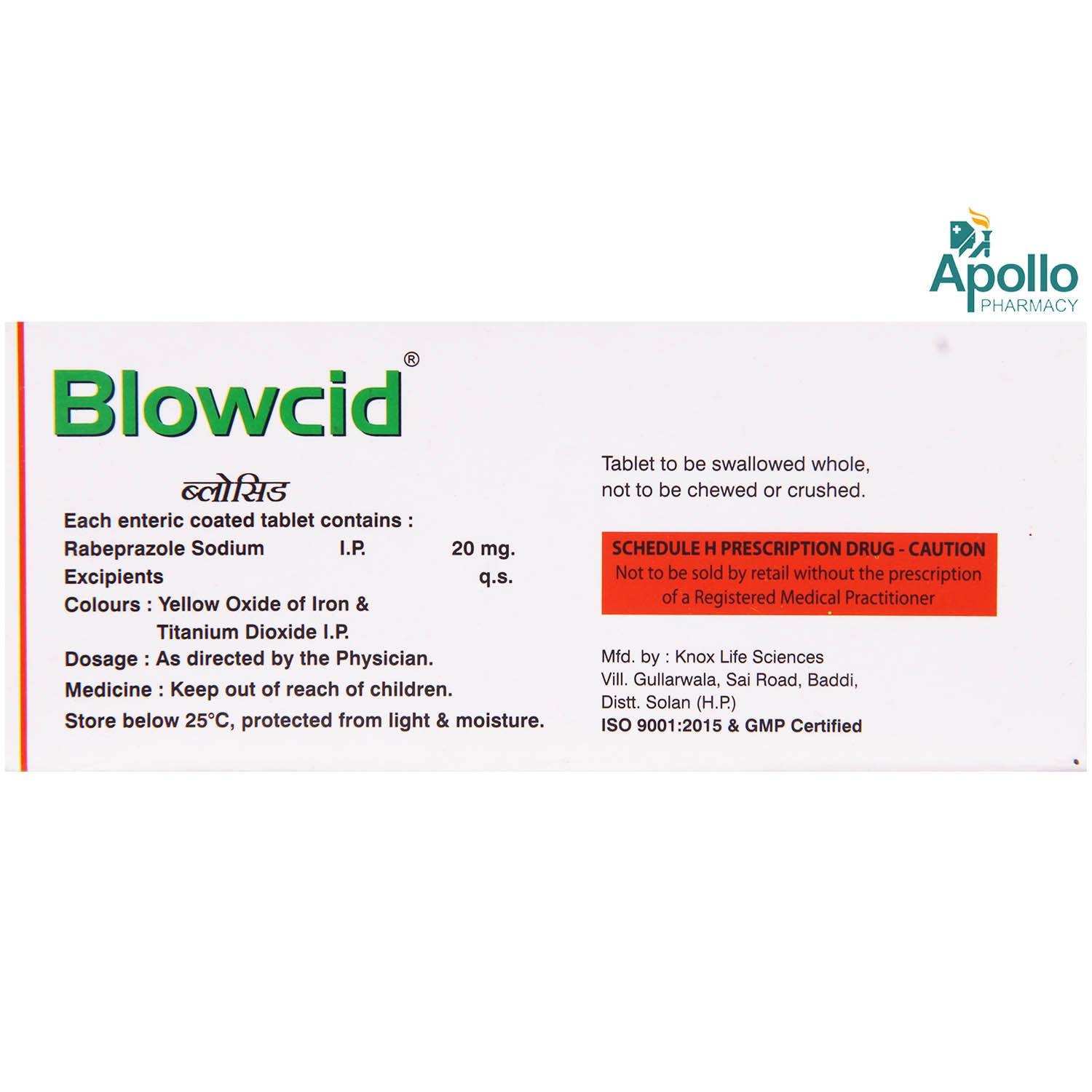 Blocid 20 Tablet 10's Price, Uses, Side Effects, Composition - Apollo ...