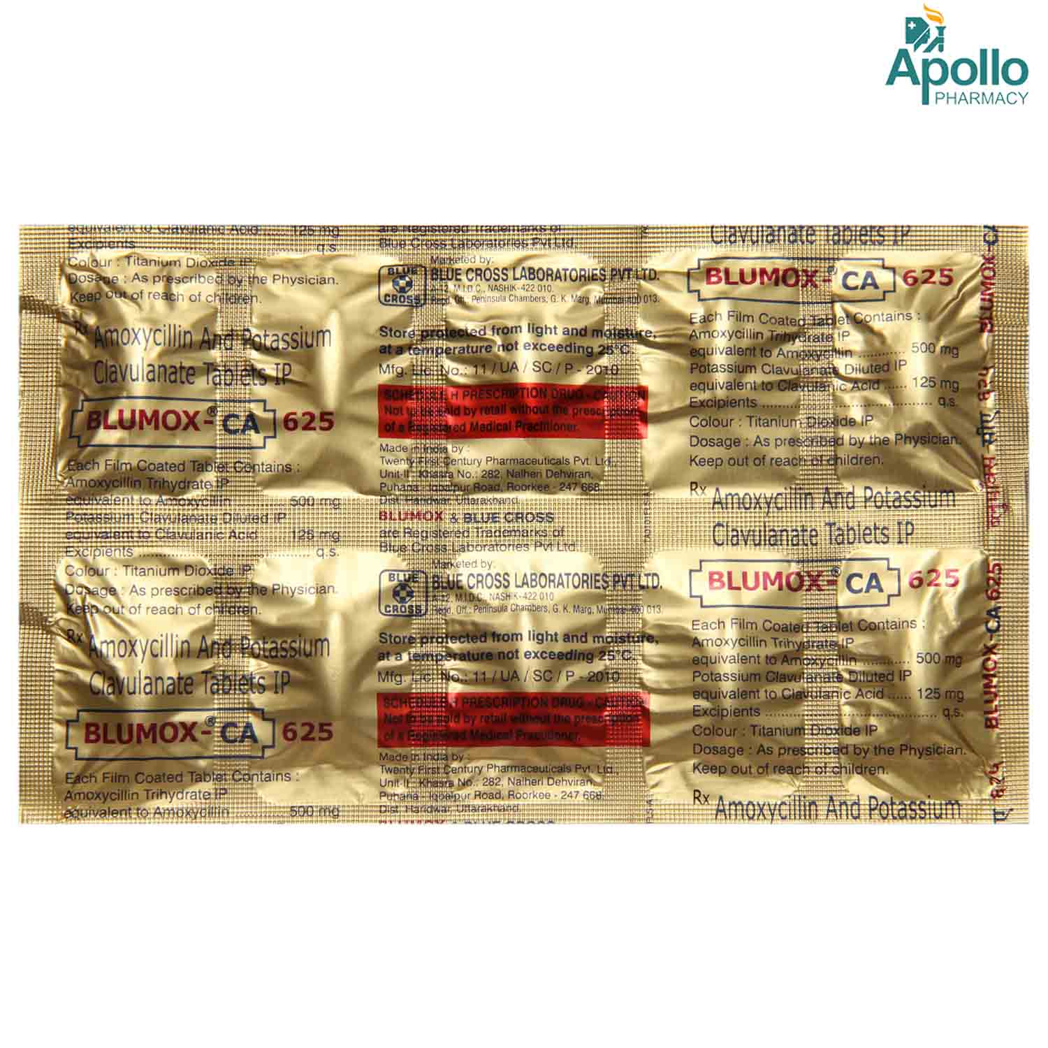 BLUMOX CA 625MG TABLET Price, Uses, Side Effects, Composition - Apollo ...