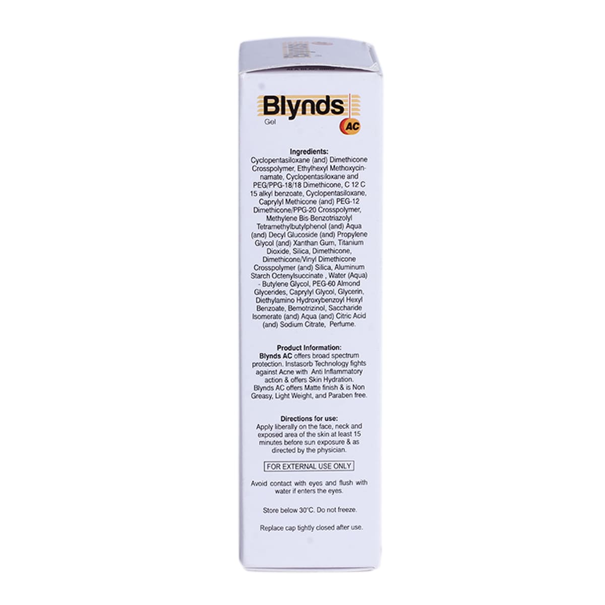 Blynds AC SPF 30+ Sunscreen Gel 50 gm Price, Uses, Side Effects ...