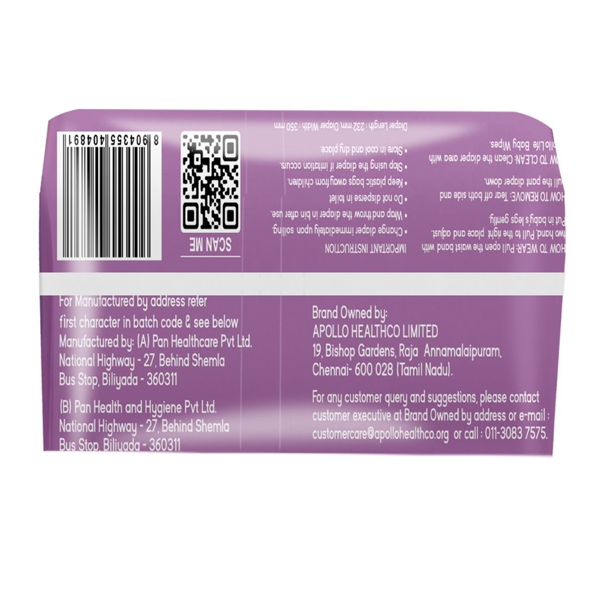 Apollo Essentials Extra Absorb Baby Diaper Pants Large, 56 Count Price ...