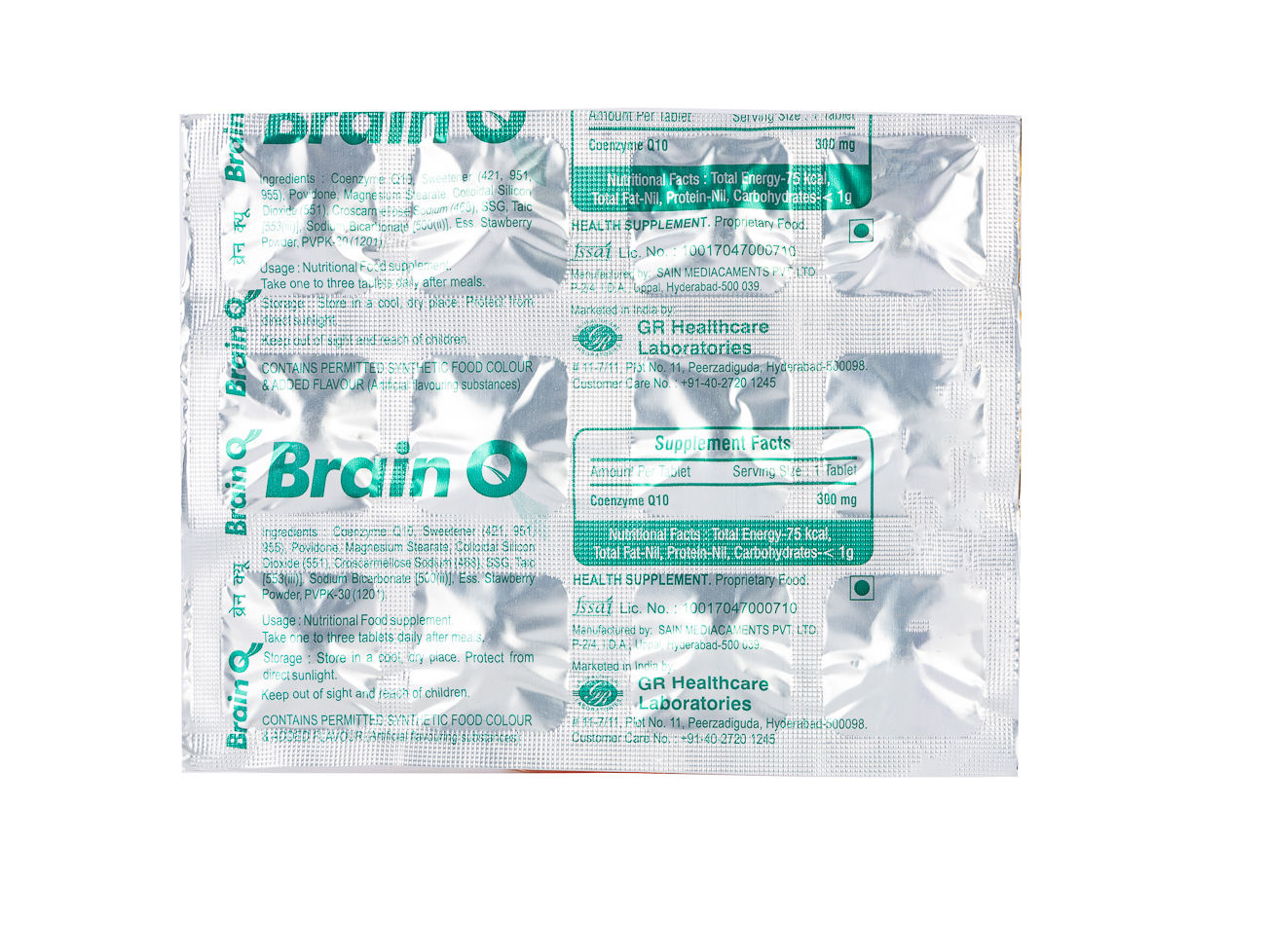 Brain Q 300 mg Tablet 12's Price, Uses, Side Effects, Composition ...