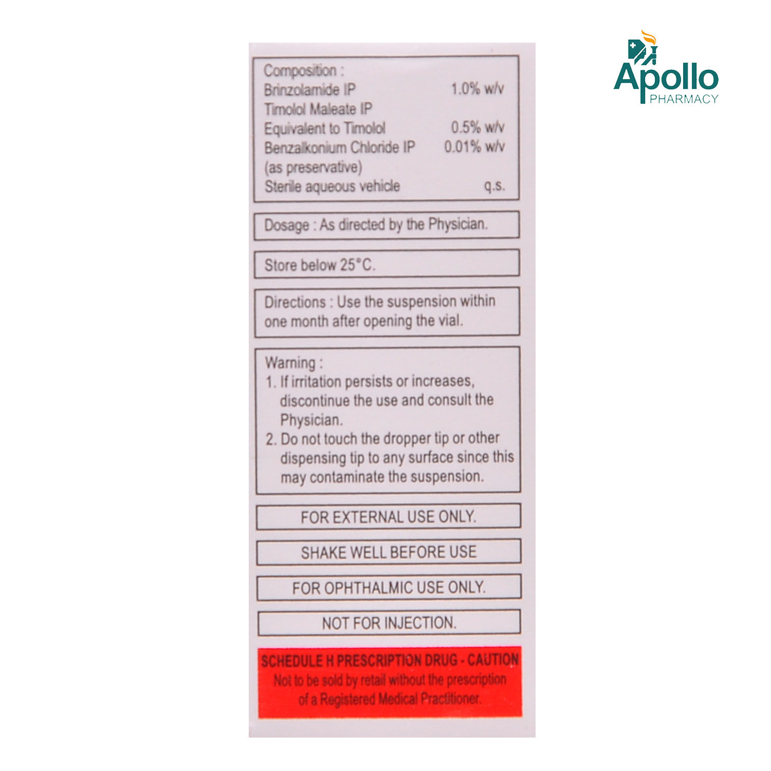 Brinzox T Eye Drops 5 ml Price, Uses, Side Effects, Composition ...