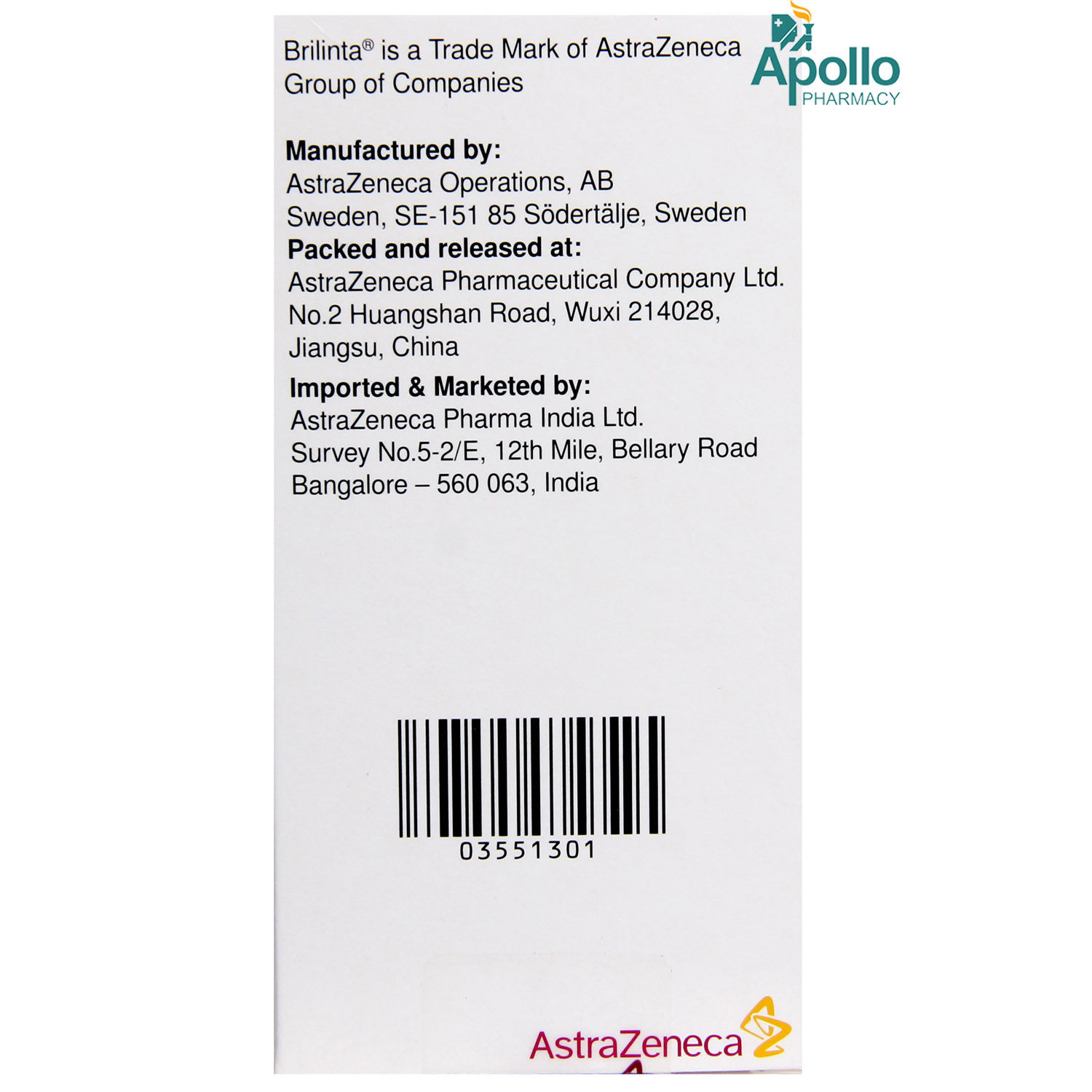 Brilinta 90mg Tablet 180's Price, Uses, Side Effects, Composition ...