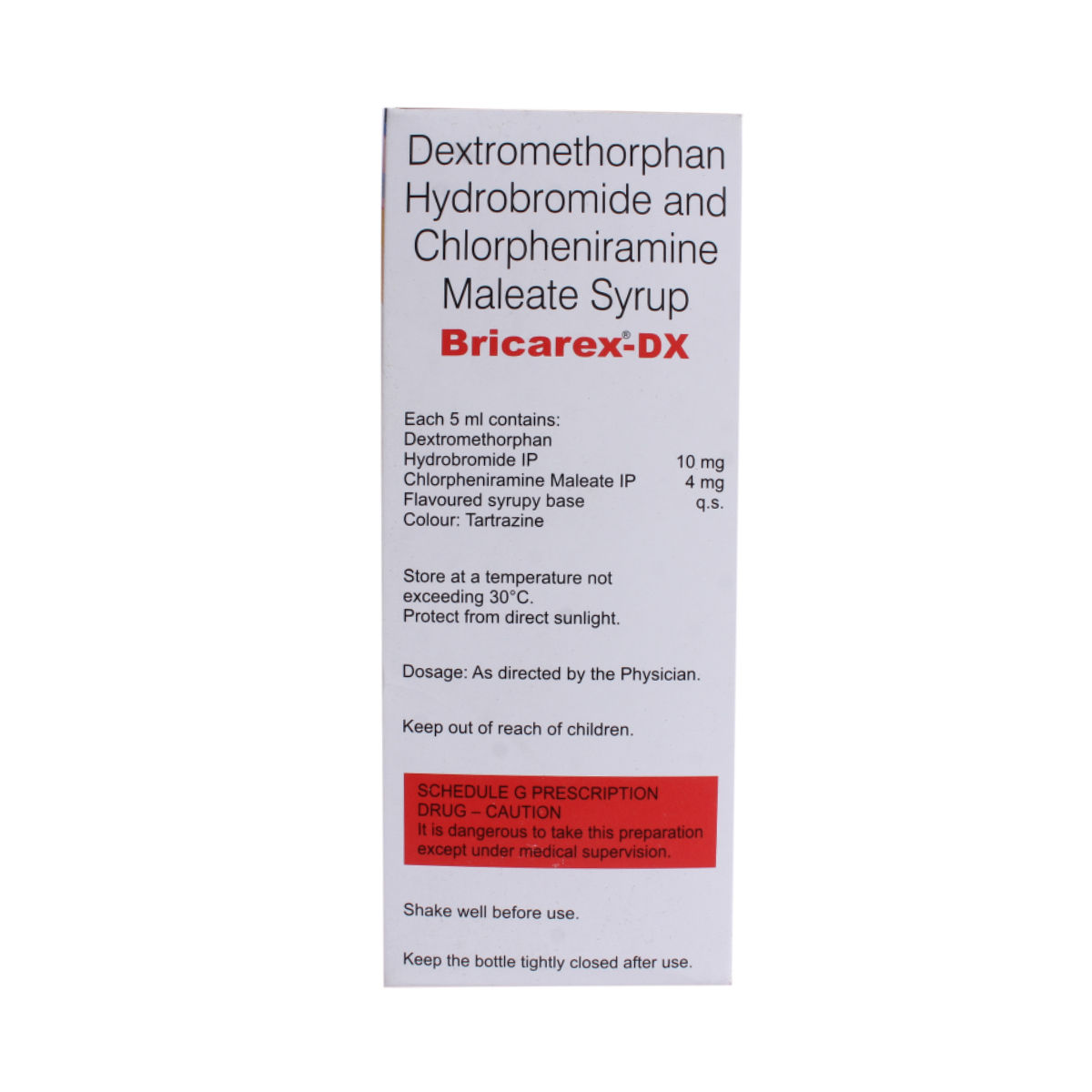 Bricarex-DX Syrup 100 ml Price, Uses, Side Effects, Composition ...
