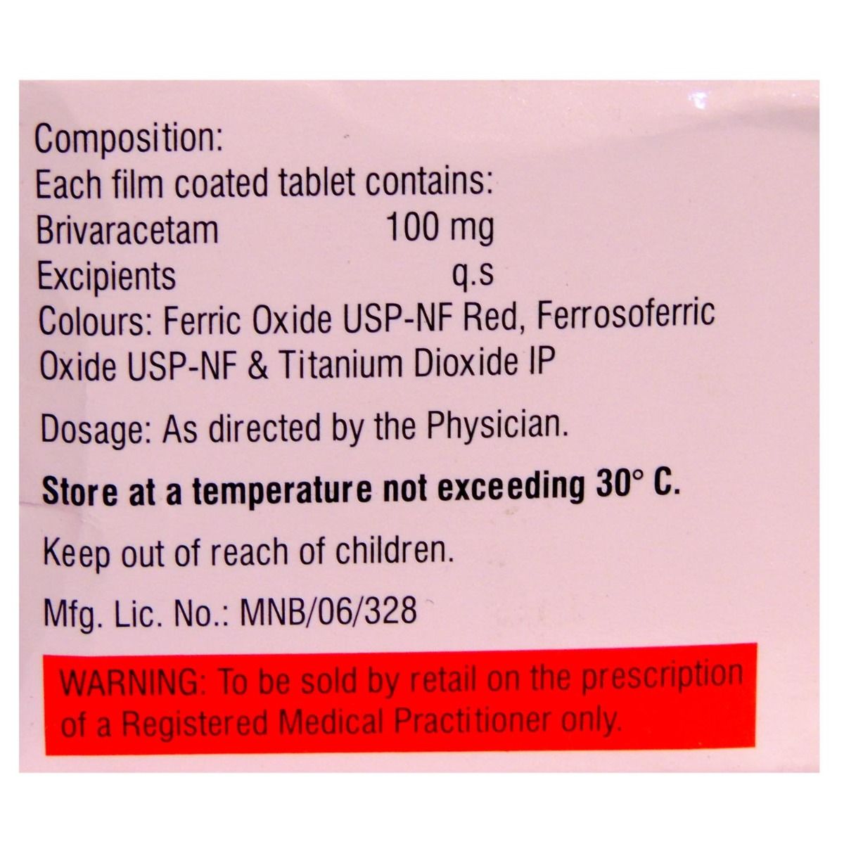 Brivgard 100 Tablet 10's Price, Uses, Side Effects, Composition ...