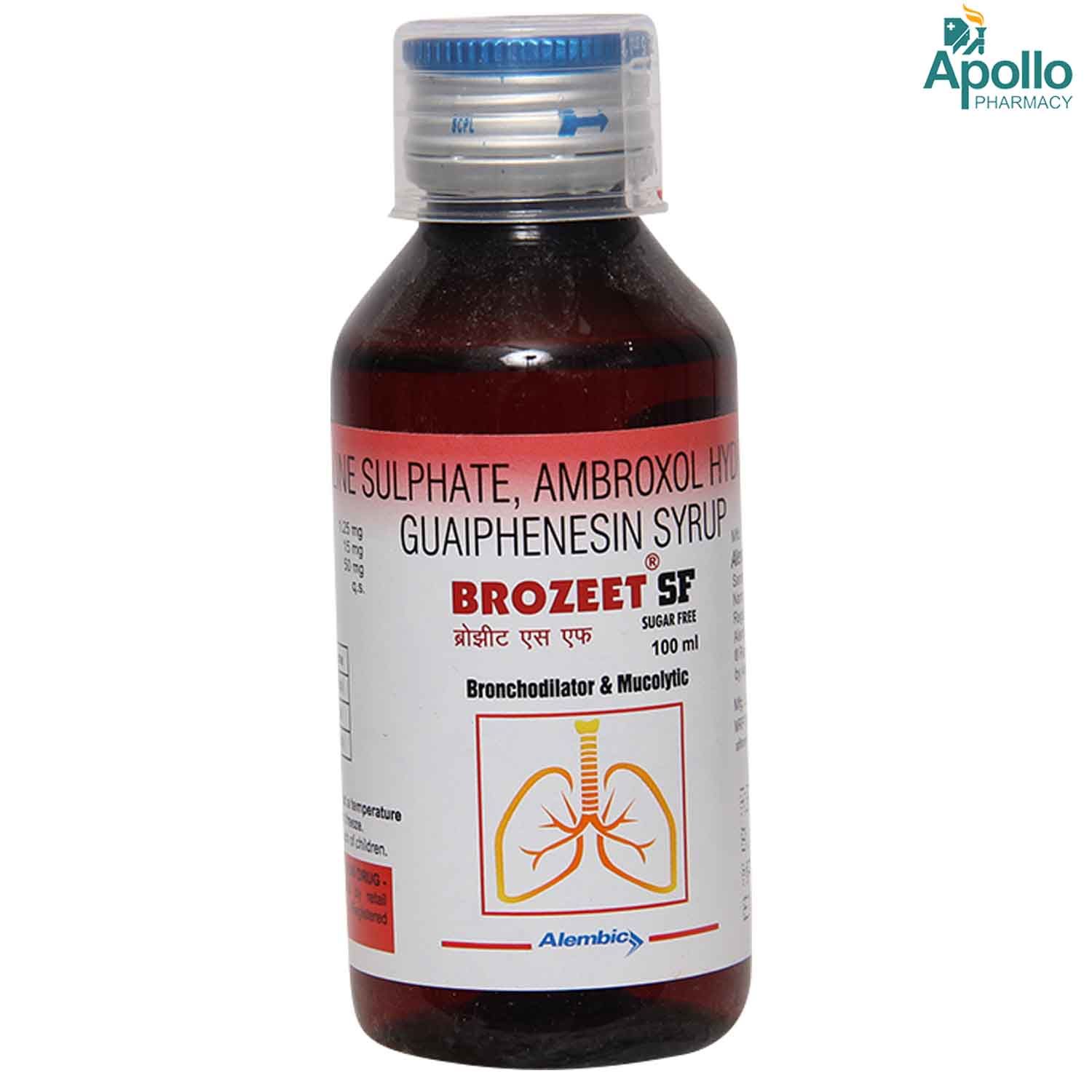 Brozeet Sugar Free Syrup 100 ml Price, Uses, Side Effects, Composition ...