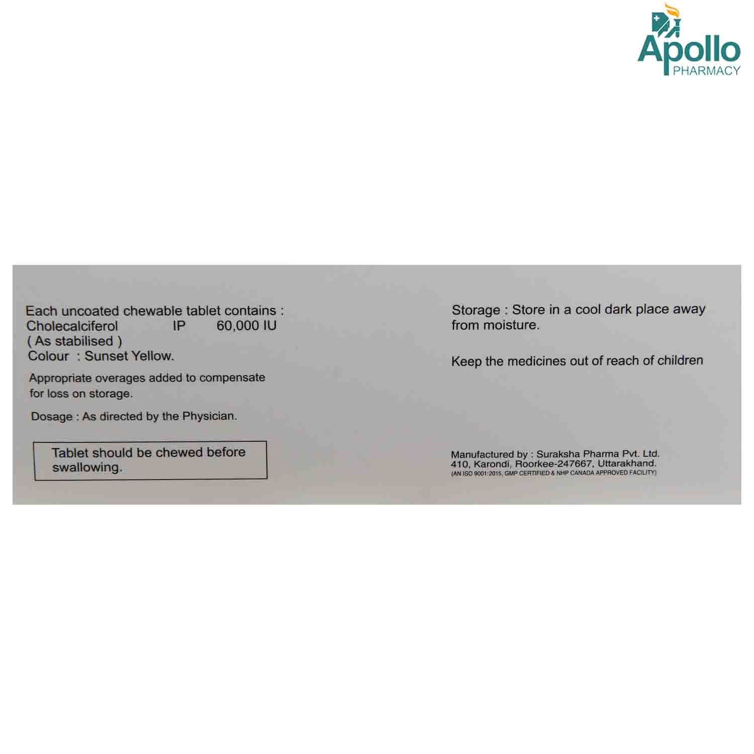 B Shine-D3 Chewable Tablet 1's Price, Uses, Side Effects, Composition ...