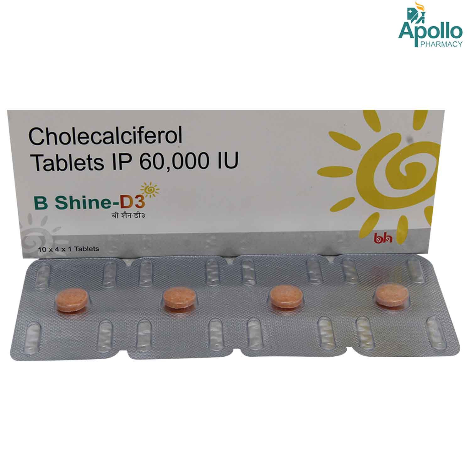 B Shine-D3 Chewable Tablet 1's Price, Uses, Side Effects, Composition ...