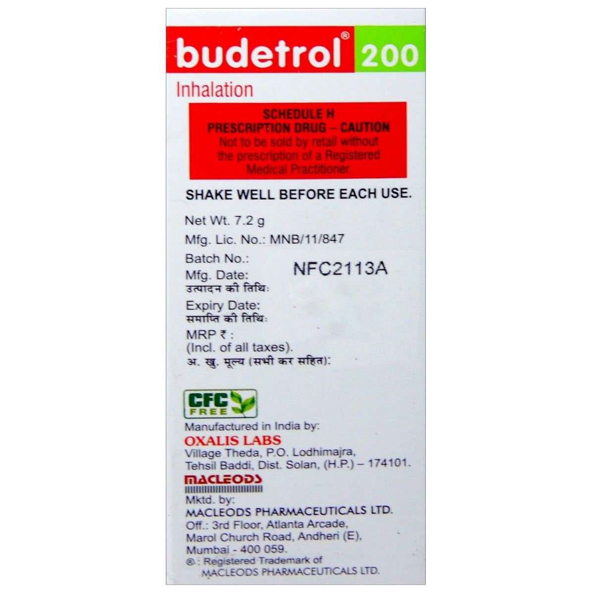 Budetrol 200 Inhaler 120 mdi Price, Uses, Side Effects, Composition ...