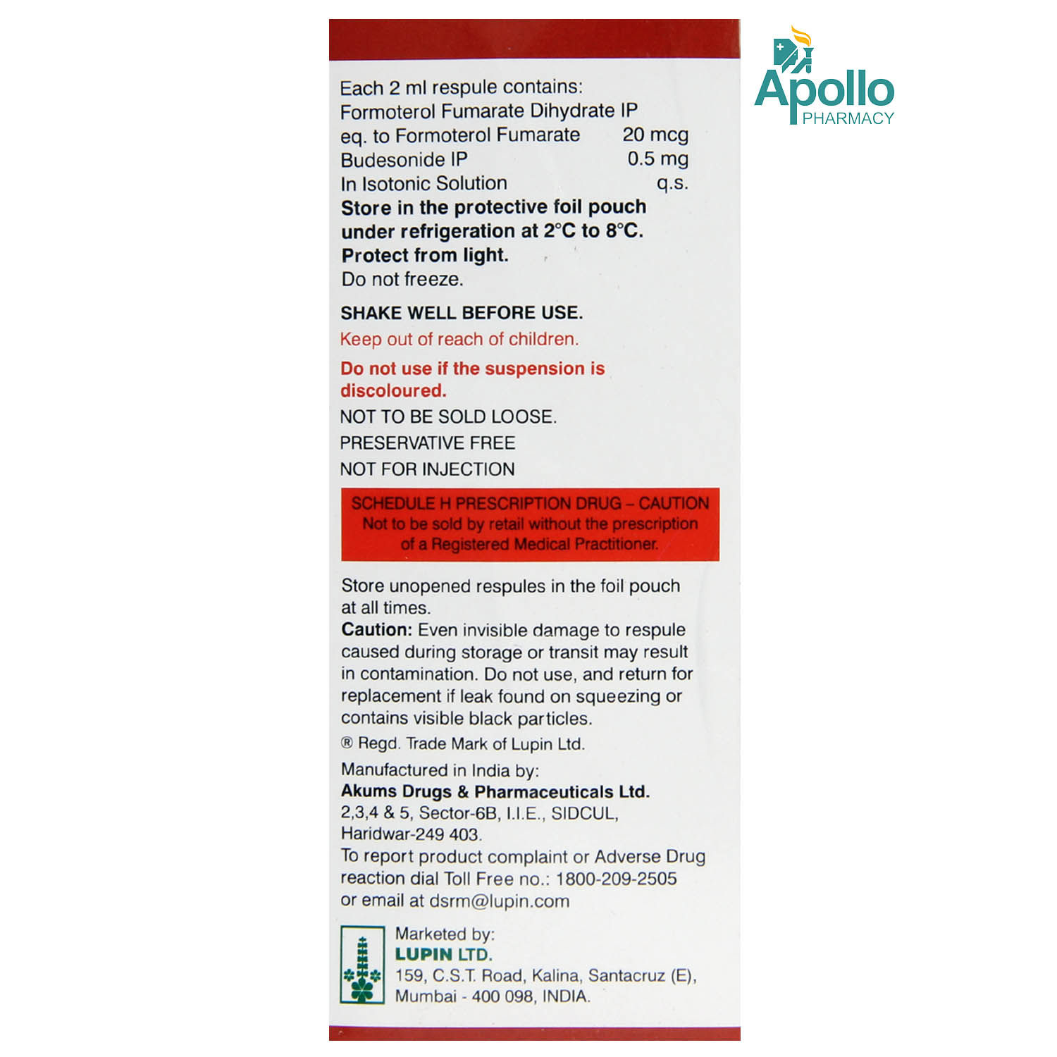 Budamate Neb 0.5 mg Respules 7 x 2 ml Price, Uses, Side Effects ...