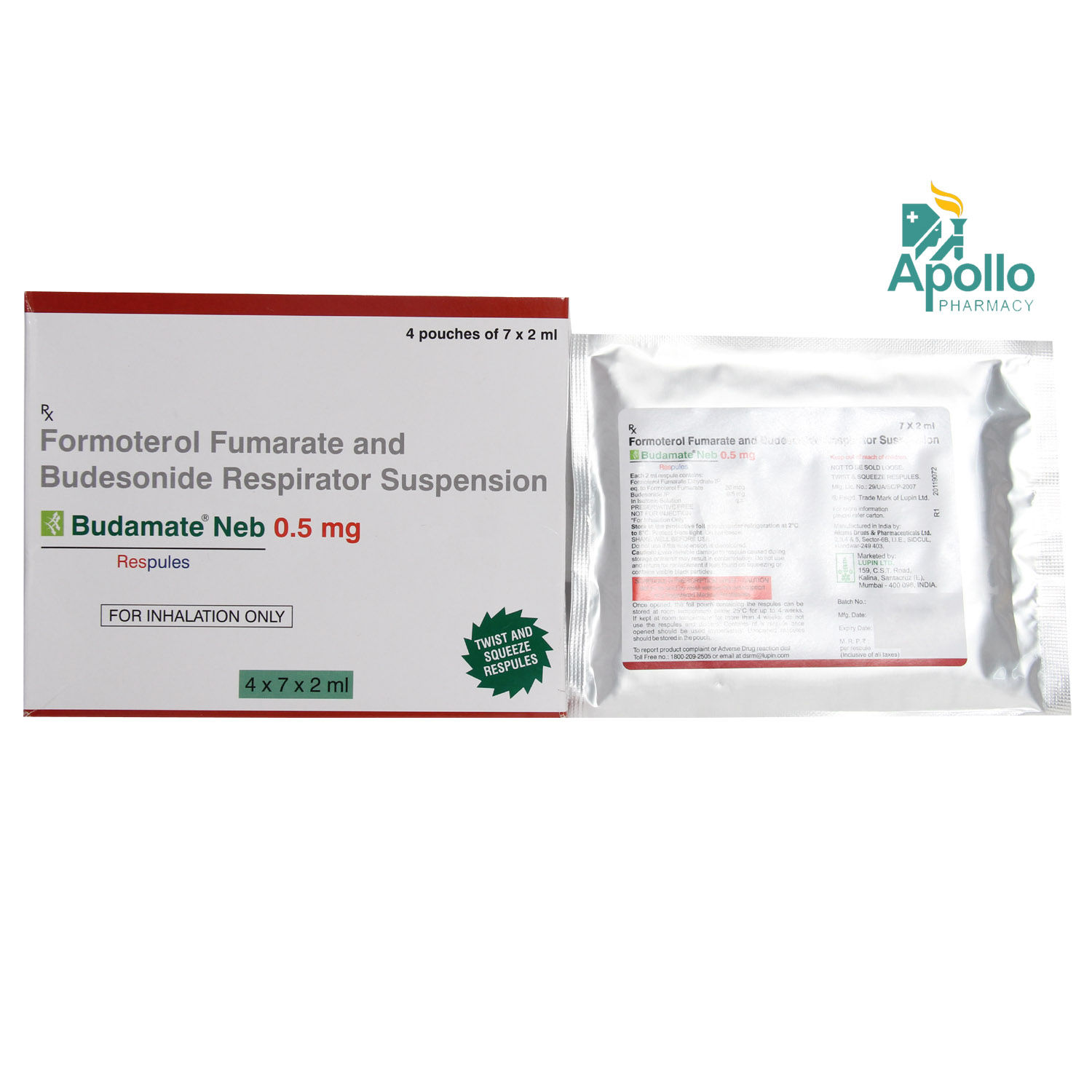 Budamate Neb 0.5 mg Respules 7 x 2 ml Price, Uses, Side Effects ...