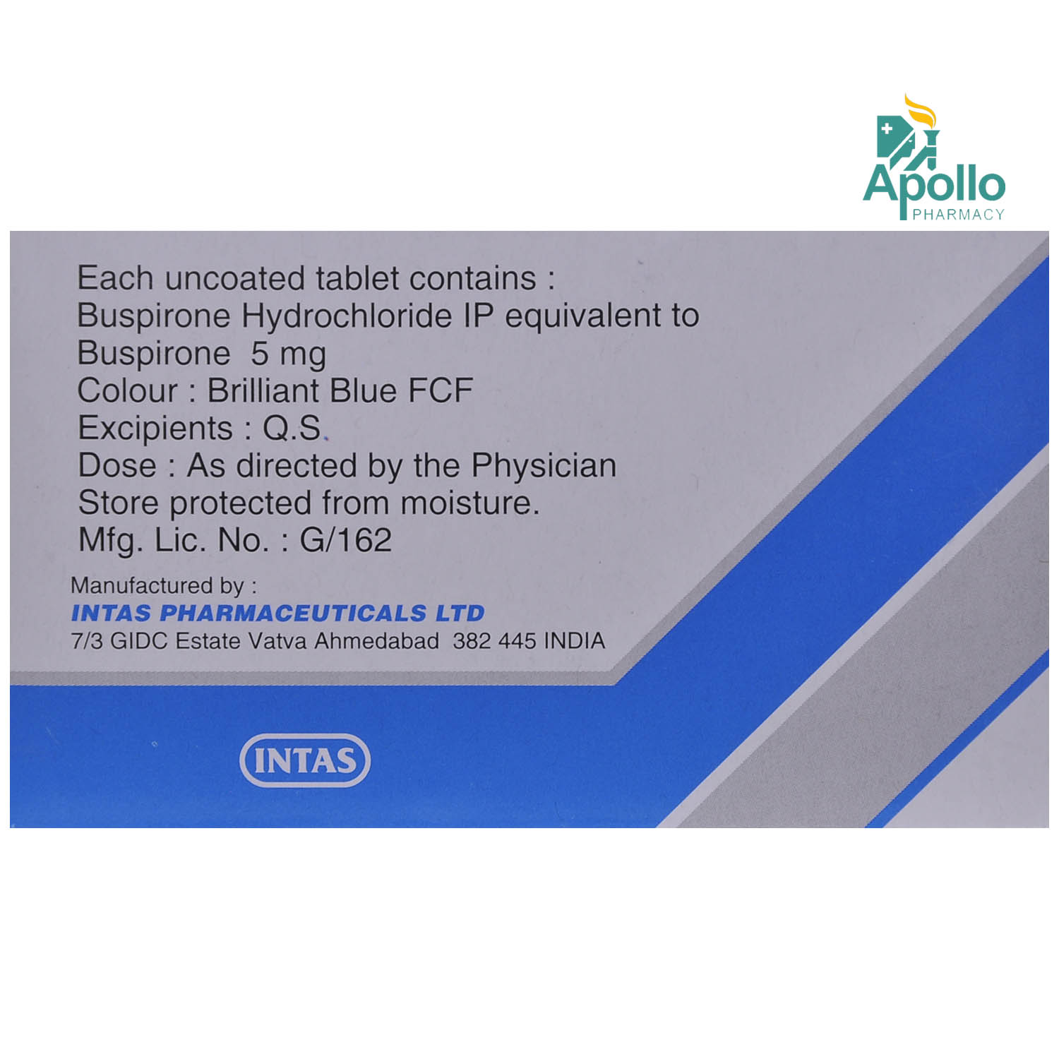 Buspin 5 Tablet 10's Price, Uses, Side Effects, Composition - Apollo ...